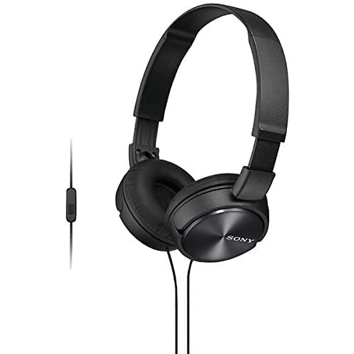 Sony MDR-ZX110NC Extra Bass Noise-Cancelling Headphones with Neodymium Magnets & 30mm Drivers, Black (Renewed)