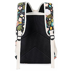 Octsky Kids Backpack for Girls Teens Elementary Middle School Bookbags Childs Back to School Bag with Lunch Box, Black/Multi, One Size