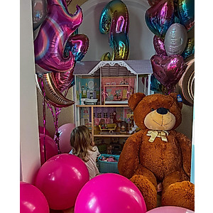 KidKraft Kaylee Wooden Dollhouse, Almost 4 Feet Tall with Elevator, Stairs and 10 Accessories, Gift for Ages 3+