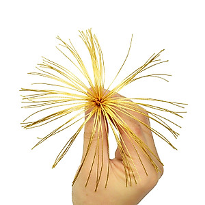 100pcs 13cm/5 Inch Silky Floss Bookmark Tassels with 2-Inch Cord Loop and Small Chinese Knot for Jewelry Making, Souvenir, Bookmarks, DIY Craft Accessory (Light Gold)