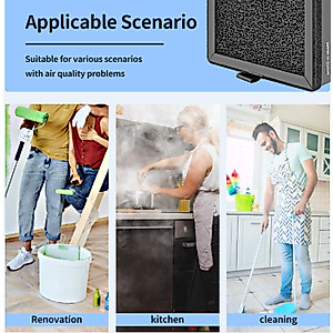 Slirceods PM1240B&AP2 Air Filter Replacement For Air Purifier Compatible with Priestley pm1240b For Airversa AP2 Air Purifier, 3-stage Filtration System, Pre-Filter, H13 Filter（4-Pack)