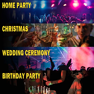 Apeocose [2-Pack] Disco Ball DJ Lights, Sound Activated RGB Party Light Rotating Stage Strobe Lamp with Wireless Remote for Halloween Decorations Christmas Room Decor Birthday Bachelorette Party Zumba