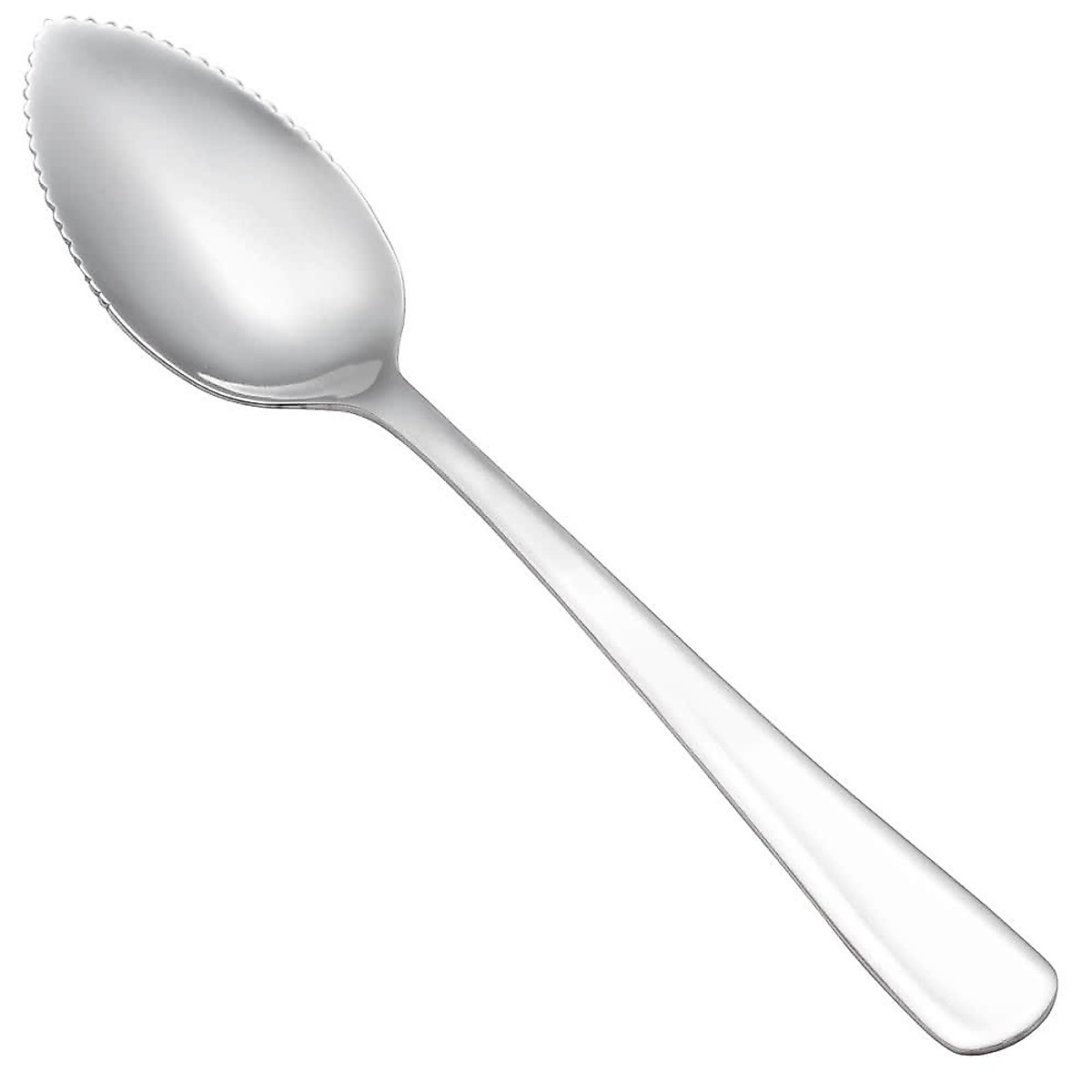 (Set of 4) Grapefruit Spoons, 18/0 Stainless Steel 6 3/8-inch Serrated Edge Oval Spoon