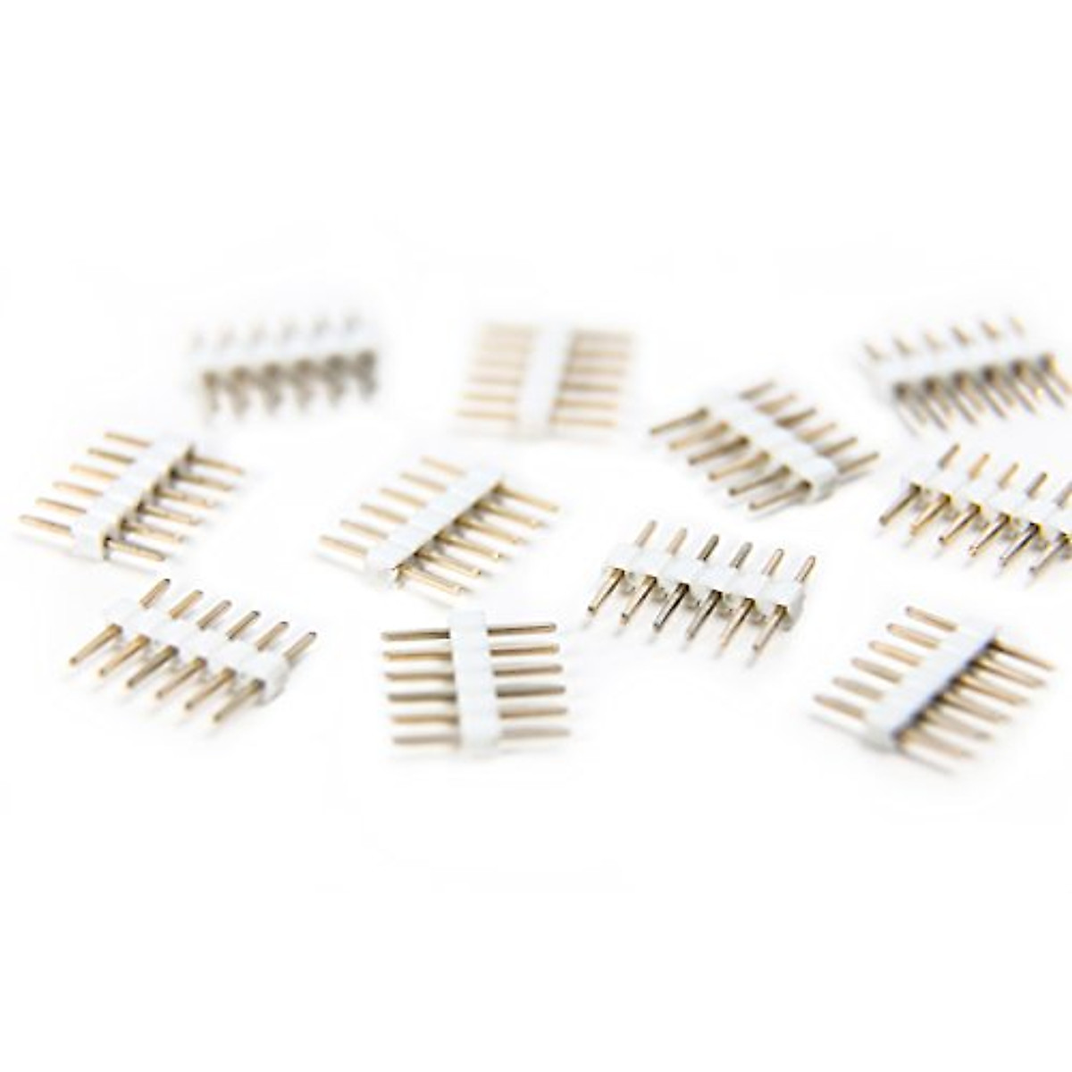 Litcessory 6-Pin to 6-Pin Connector for Philips Hue Lightstrip Plus (15 Pack, White - STANDARD 6-PIN V3)