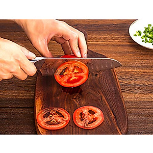 WELLSTAR Santoku Knife, Damascus Steel Kitchen Knife 7 Inch, Japanese AUS10 High Carbon Steel 67-Layer Blade Full Tang with Ergonomic G10 Handle, Razor Sharp Chefs' Knife - Gift Box