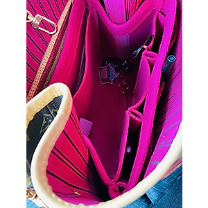 AlgorithmBags design for LV Neverfull MM Luxury Purse Organizer Insert Bag Shaper Liner Divider, Peony