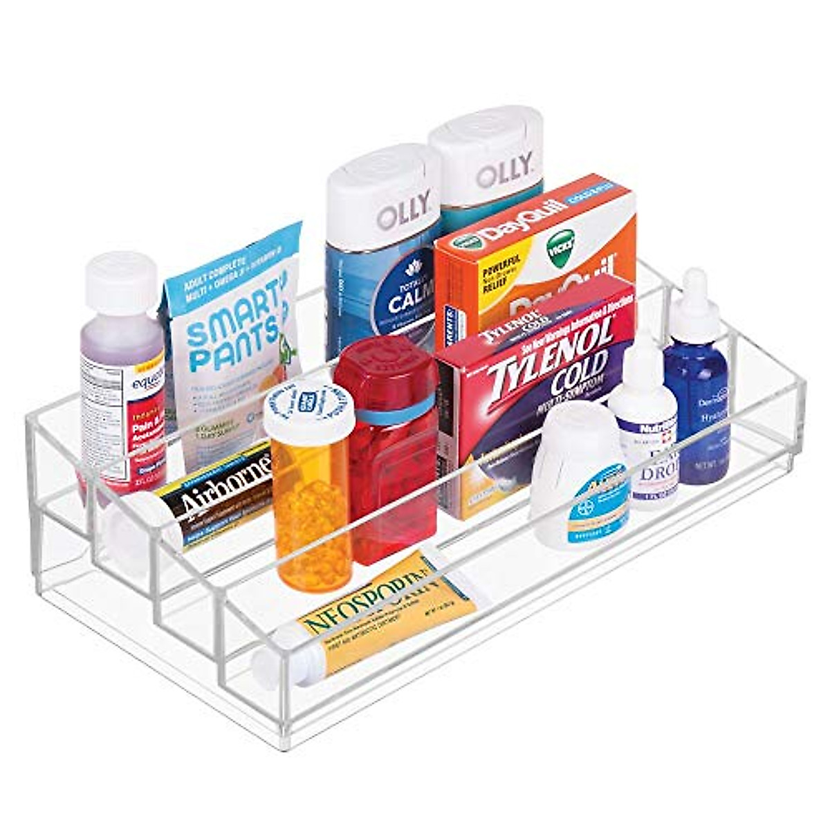 iDesign Tiered Cosmetics & Nail Polish Organizer, The Clarity Collection – 12.75 IN X 6.5IN X 3.75 IN, Clear