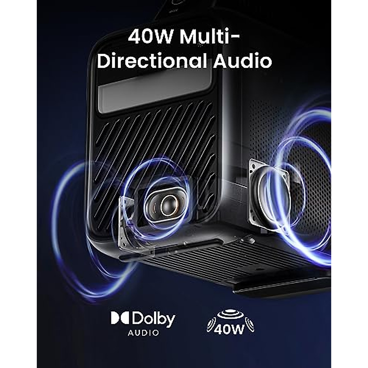 NEBULA Mars 3 Outdoor Portable Projector, 1000 ANSI Lumens, AI-Powered Image, Built-In Battery with 5 Hour Playtime, Android TV, 200 Inch Home Theater, Camping, Road Trip, Backyard, or Anywhere