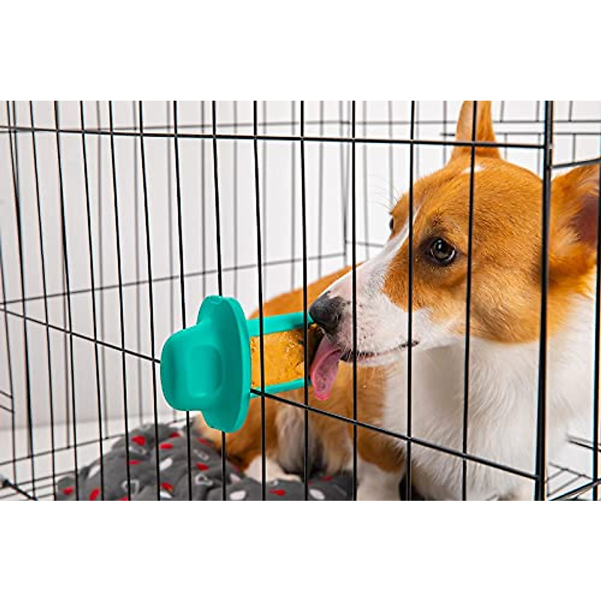 DIOCOL Dog Training Toys/Aids, Dog Peanut Butter Toy for Crate Training, Fixed On The Crate to Reduce Anxiety, Dog Therapy Dispenser, Dog Crate Toy (Green)