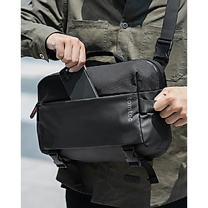 tomtoc Laptop Messenger Shoulder Bag for 13 inch iPad Pro/Air, 13 inch MacBook Pro/Air, Minimalist Chest Crossbody Bag, Water-resistant Everyday Carry Pack for Business, Travel, Work