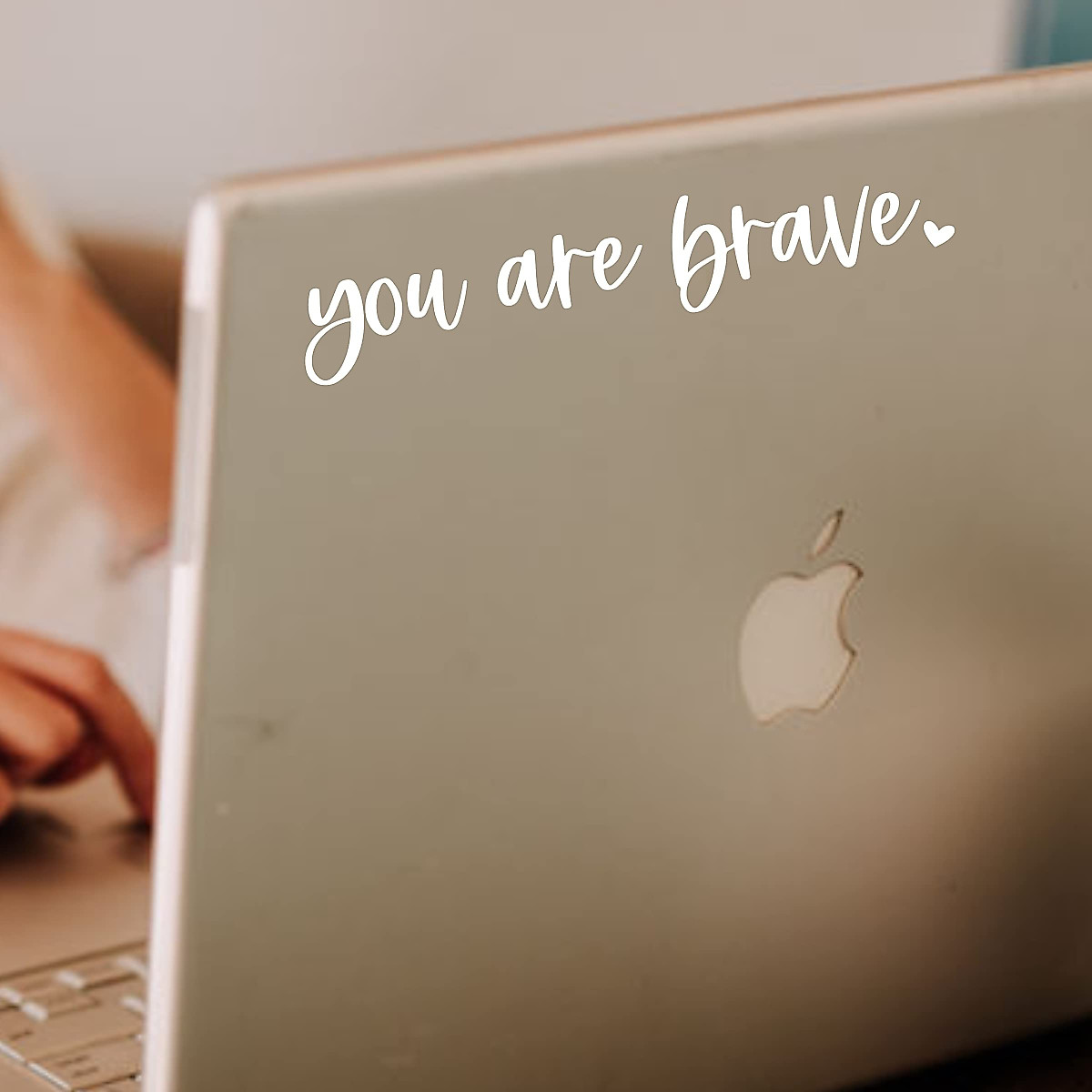 Positive Affirmation Mirror Decals, Self Love Decor, Inspirational Wall Quotes, Motivational Laptop Stickers, Set of 6 Sayings: Your Are Intelligent, Loved, Kind, Beautiful, Brave, and Enough