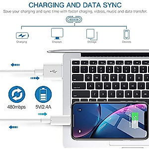 Marchpower iPhone Charger Cord 3Pack 6FT-Lightning Cable MFi Certified USB A iPhone Charging Cord Long Durable for iPhone 14 13 12 11 Pro Max Mini SE 10 X Xs Max XR 8 7 6 Plus 5S iPad Mini Pro iPod