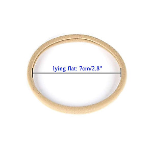 inSowni 50 Pack Super Soft Stretchy DIY Solid Nylon Headbands Baby Hair Bands One Size Fits All (Khaki)