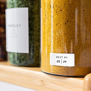 Expiration Date Food Labels - 160 Waterproof Food Date Labels for Containers - Freezer Labels for Food - Use by Pantry Labels for Jars - Best by Write On Labels - Pantry Organization