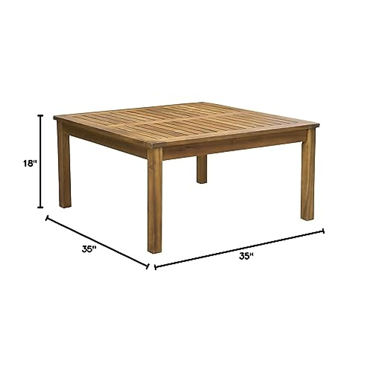 Christopher Knight Home Perla Outdoor Acacia Wood Coffee Table, Teak Finish ,Brown