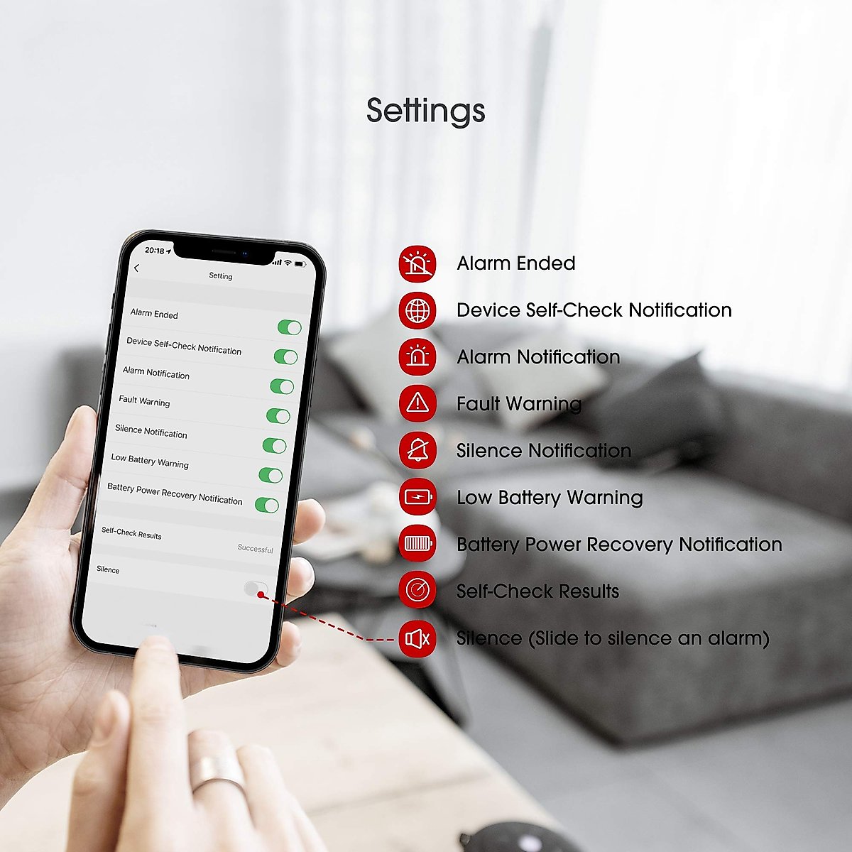 X-Sense Wi-Fi Smoke Detector, Wireless Smart Fire Smoke Detector with Replaceable Lithium Battery & Silence Button, Auto Self-Check Function, XS01-WT, Pack of 3