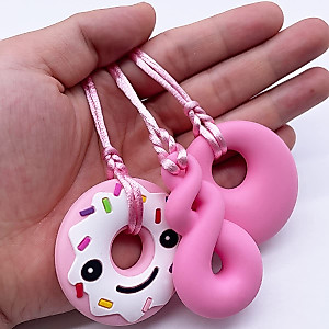 Select Chew Necklaces for Sensory Kids Girls - Silicone Chew Pendant Jewelry for Autism, ADHD, Baby Nursing or Special Needs - Chewing Necklace Teething Necklace Teether Necklace Teething Toys