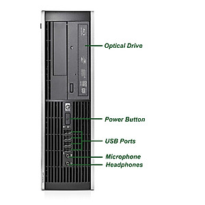 HP Small Form Factor Computer Desktop PC, Intel Core 2 Duo, 8GB Ram, 128GB M.2 SSD, 500GB Hard Drive, WiFi & Bluetooth, Keyboard and Mouse, 19 Inch FHD Monitor, 1080p Web Camera, Windows 10 (Renewed)