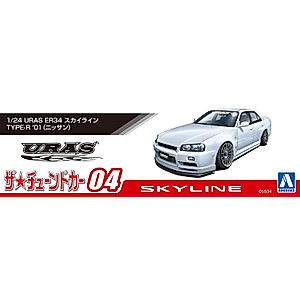 Aoshima URAS ER34 Skyline Type-R ’01 Nissan 1:24 Scale Model Kit