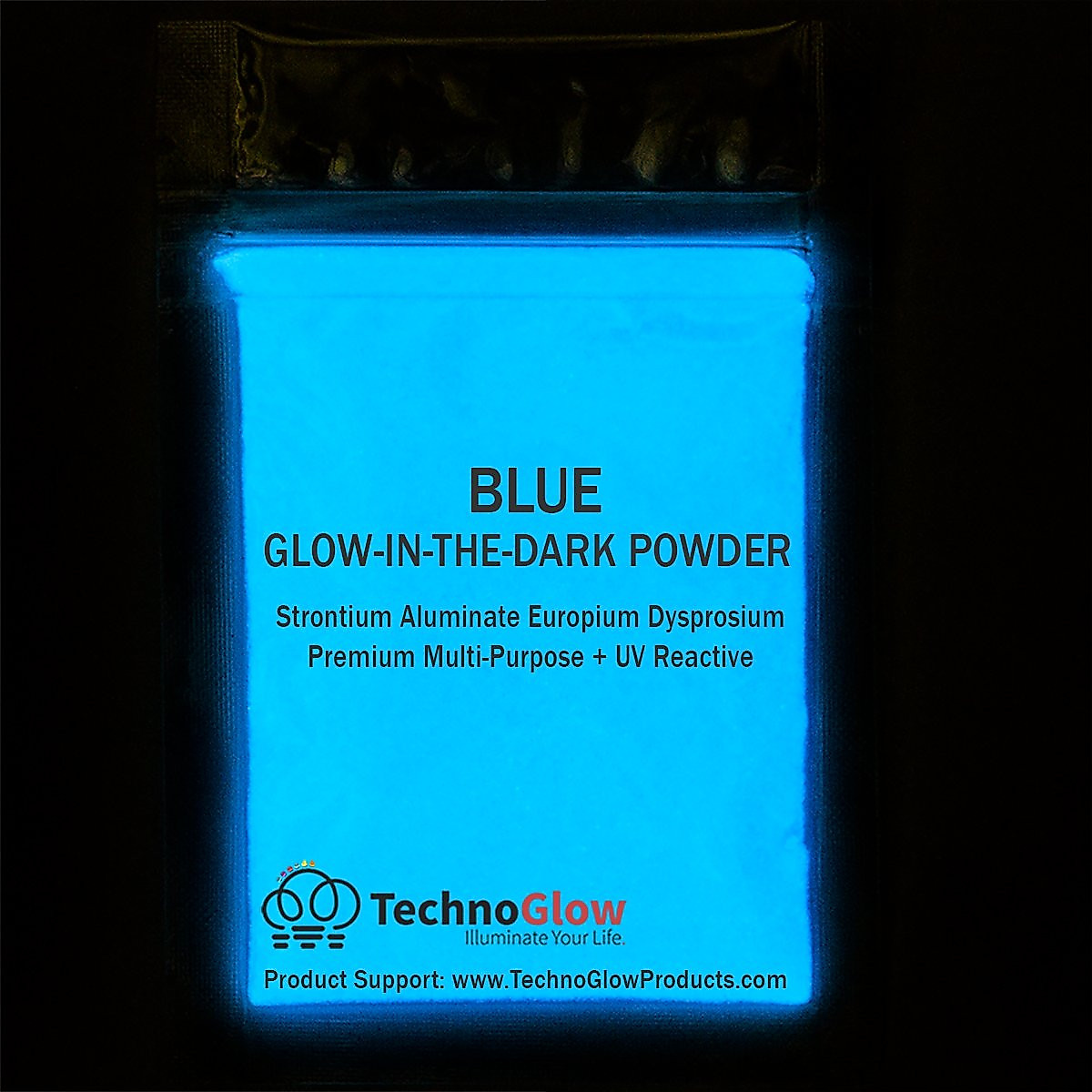 Glow in the Dark Powder, Natural Blue for Resin, Epoxy, Acrylics, Paint, Slime, Sealers - 50 Grams