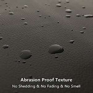 Black Faux Leather Sheets Marine Vinyl Synthetic Leather Fabric 28"x54" Multiple Textures for Boat,Car Seat,Pillow,Crafts DIY Sew (0.5mm Litchi Grain)