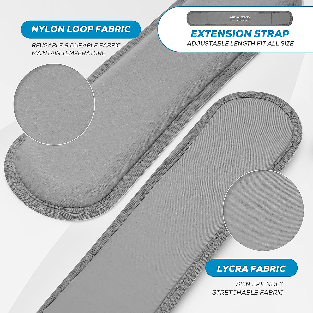 Neck Ice Pack Wrap,Cervical Ice Pack,Cold Compress Ice Packs for Neck Injuries Reusable Cold & Hot Therapy Adjustable Flexible Gel Migraine Ice Head Wrap for Neck Pressure (Grey)