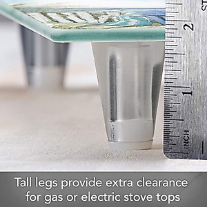 Counterart Adirondack Chairs 5mm Heat Tolerant Tempered Glass Cutting Board/Instant Counter 20.5" x 11.75" Instantly Adds Additional Counter Space & Food Preparation Area