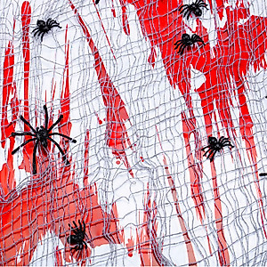 Halloween Creepy Cloth Decoration Scary Halloween Gauze Cloth Spooky Halloween Decorations for Party Outdoor and Indoor Spook Houses Supplies(8 Yards x 30 Inches, Gray)