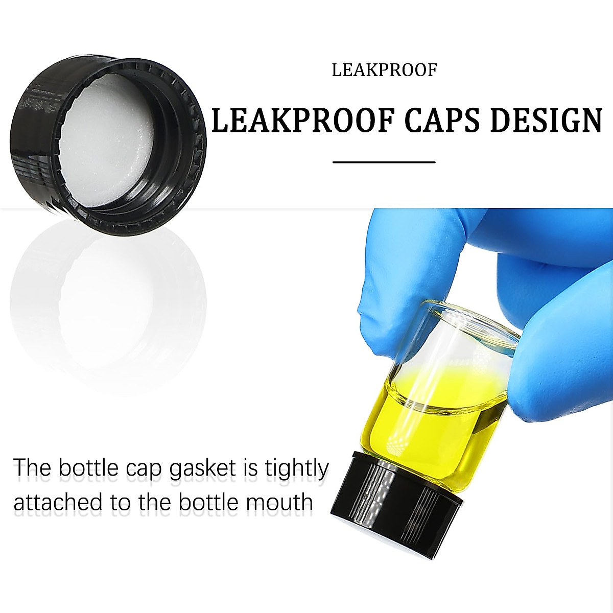 Clear Glass Vials with Screwcap Empty Vials Bottles Liquid Sampling Sample Glass Bottles for Travel (24pcs 7ml)