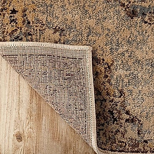 SUPERIOR Indoor Area Rug or Runner, Traditional Distressed Medallion Floor Decor, Home Accessories for Living Room, Bedroom, Office, Kitchen, Dining, Soft Plush Rugs, Maeve Collection, 8' x 10'