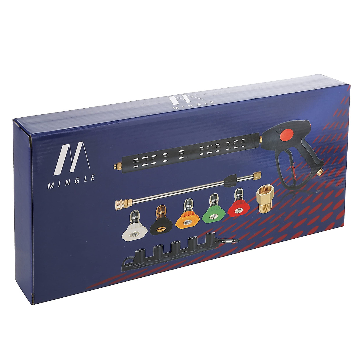 M MINGLE Replacement Pressure Washer Gun with Extension Wand with Pressure Washer Hose