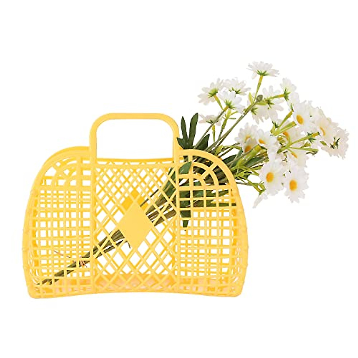 Girls Jelly Purse, Women’s Plastic Tote Bag, Jelly Bag Purse For Little Girls (Yellow)