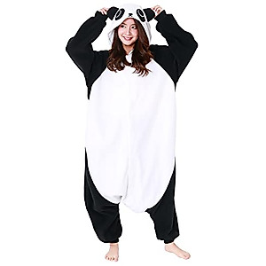 SAZAC Panda Kigurumi - Onesie Jumpsuit Halloween Costume (One Size)