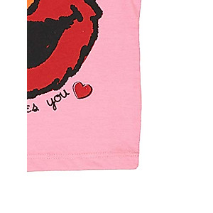 Sesame Street Girls' Modern/Fitted, Pink Elmo Loves You, 18 Months