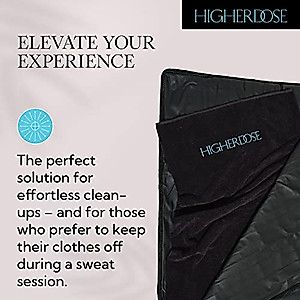 HigherDOSE Sauna Blanket Towel Insert - Reusable, Absorbent, and Machine-Washable Insert Towel for Sauna Blanket - 30 x 69 inches