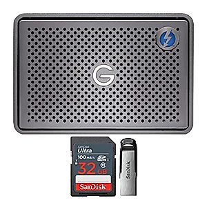 SanDisk Professional G-RAID 2 36TB 2-Bay RAID Array (2 x 18TB, Thunderbolt 3/USB 3.2 Gen 1) with 32G Storage Bundle (3 Items)