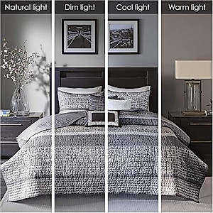 Madison Park Quilted Cal King Coverlet Set in Grey/Taupe Finish MP13-3400