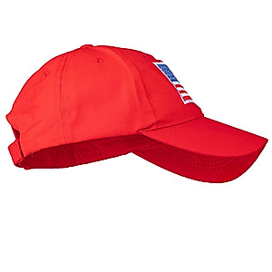 American Flag Hats for Men and Women Low Profile USA Flag Baseball Cap Adjustable Outdoors Dad Hat (Cotton, Red)