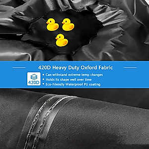 Outdoor Couch Cover L Shape 126in L x 126in W x 31in H, L Shaped Lawn Furniture Cover, Patio Sofa Covers for L Shaped Sectional Outdoor Furniture, with Air Vent and Handle, for Table Chair