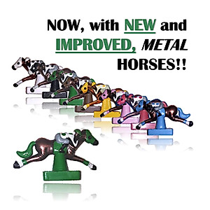 Photo Finish Horse Track Racing Board Game | Best New Fun Parlor Party Game | Original, Classic Edition | Improved Horses