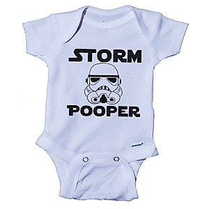 Ink Trendz STORM POOPER TROOPER Themed Baby Onesie® Bodysuit Romper (3-6 Months)