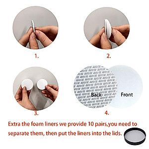 zmybcpack 20 pack 2 OZ Round Clear Plastic Slime Jars With Lids, PET Containers, Storage Jars, Travel Jars For Cosmetic, Makeup, Organization