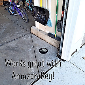 Leave Package Here Sign Mat [Dry - Erase]: Custom Message. Heavy-Duty Rubber. Avoid Contact. Stops Package Theft. Great for Amazon Key.