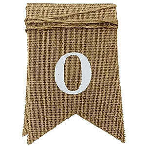 Shimmer Anna Shine First Birthday Banner ONE High Chair for Baby Boy and Girl and Anniversary Party Cake Decorations Burlap (White Print)