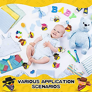 24 Sets Cowboy Rubber Ducks with Mini Cowboy Hat Scarf and Sunglasses Cute Bath Rubber Ducks Small Bathtub Accessories Toys for Baby Shower Birthday Swimming Party Gifts Decorations