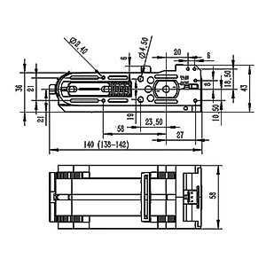 24V MINI Plastic Conveyor Belt Conveyor Vending Machine Cargo Lane Transportable Gift Cigarette Toy Tissue Paper 140-206MM(T125)
