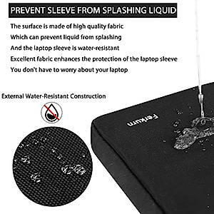 Ferkurn Laptop Bag 17 17.3 inch Women Men Computer Sleeve Case with Shoulder Strap for HP Envy Pavilion/Dell Inspiron/Thinkpad/ASUS TUF Vivobook/MSI/MacBook/Acer,Waterproof Briefcase with Handle,Black