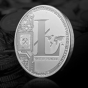 Silver Plated Commemorative Litecoin Collectible Iron Miner Coin - One Item w/Random Color and Design