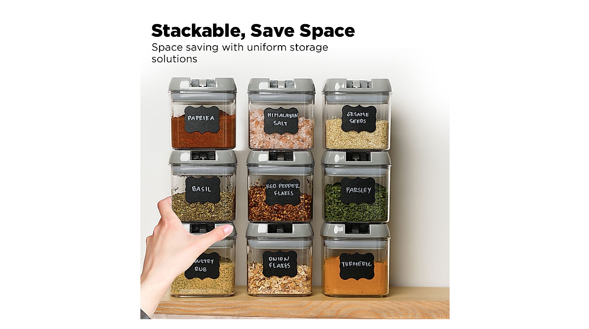 Shazo 9-Pc Airtight Mini Food Containers + Spoons & Labels