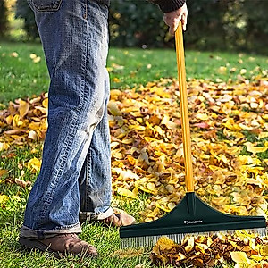 Bulunow Artificial Turf Rake, 55" Long Whole-Piece Pole No Broke Design - Garden Hand Broom Rake for Easy Quick Remove Leaves, Debris, Shrubs, Pet Hairs.. from Turf, Lawn, Synthetic Grass, Carpet